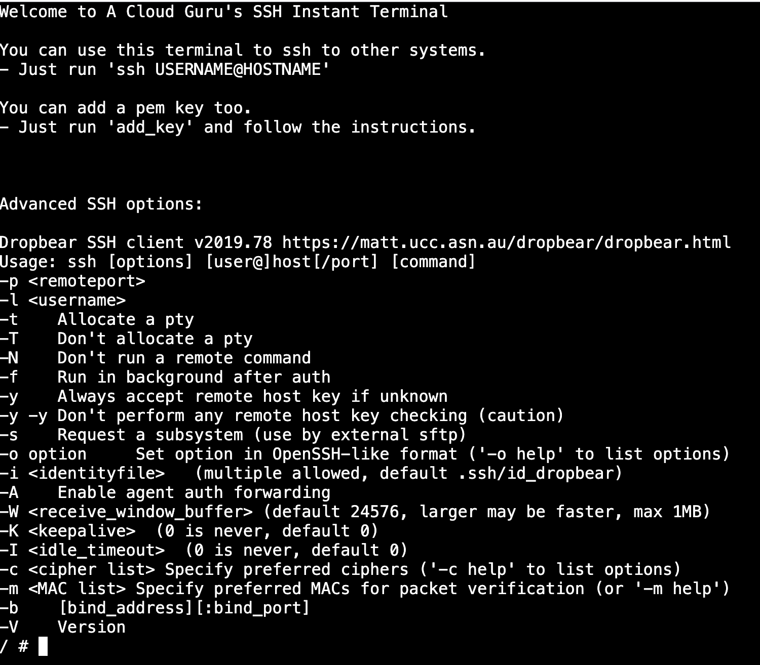Instant terminal – Pluralsight Help Center